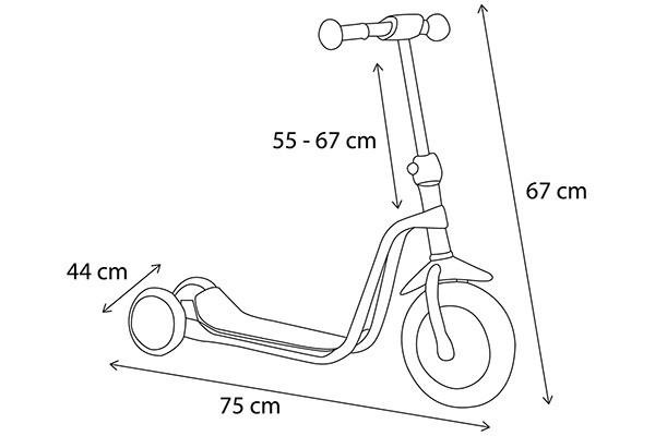 Puky Starter antraciet met mandje | Kindersteppen.nl
